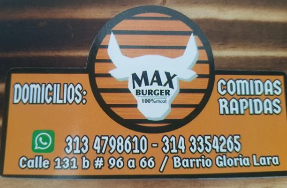 MAX BURGER 100% MEAT • Menú, Precios y Dirección