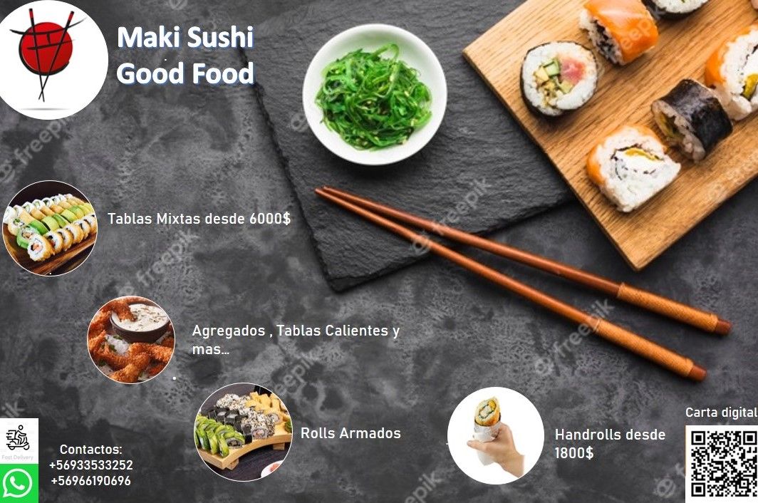 Maki sushi • Menú, Precios y Dirección
